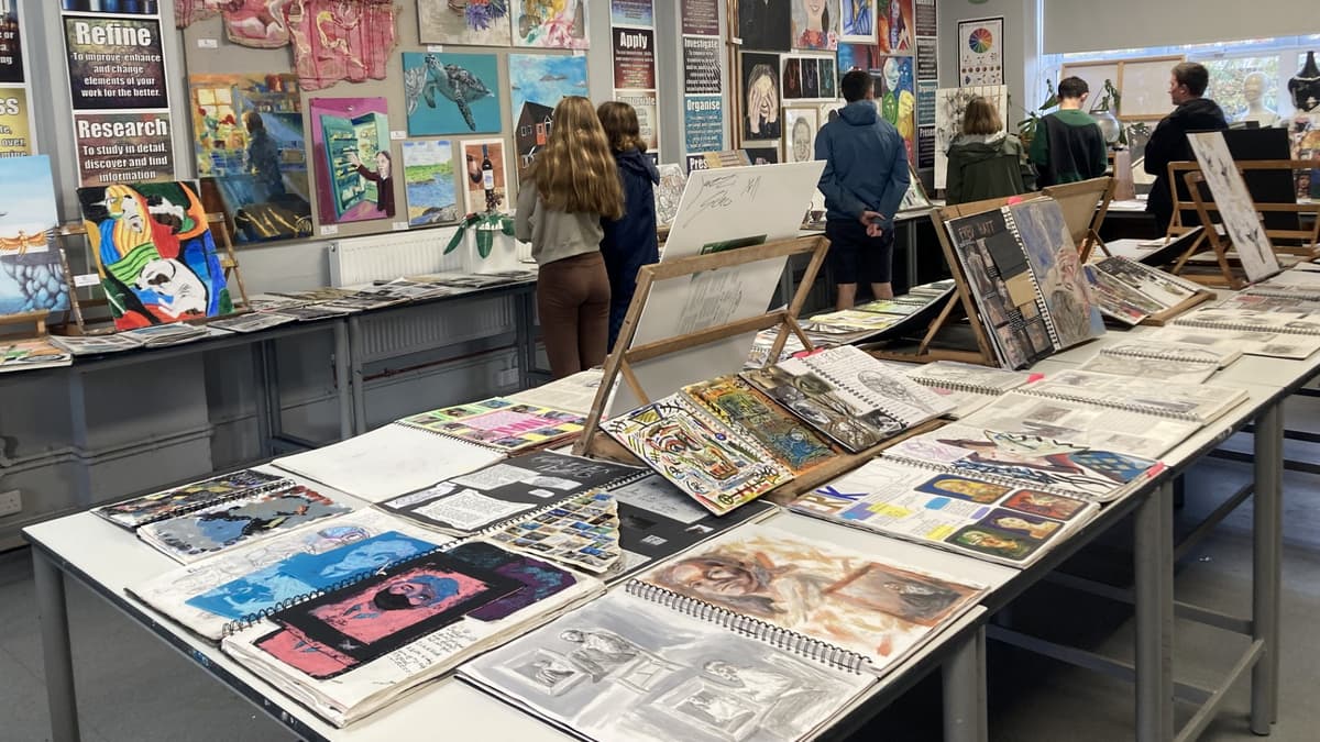 GCSE art coursework exhibition at The Petersfield School was class ...